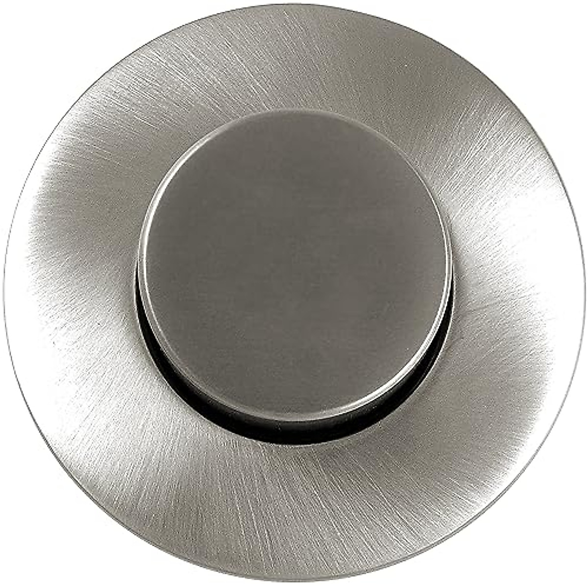 Westbrass ASB-2RB3-20 Sink Top Waste Disposal Air Switch and Dual Outlet Control Box, Raised Button, Stainless Steel