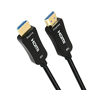 iBirdie Fiber Optic HDMI 2.1 Cable 100 Feet 31 Metre, Directional Active Cord Work on 8K 60hz, 4K 120hz, 4K 144hz, HDCP 2.3 EARC, Ultra High Speed Compatible for Apple-TV Dolby Vision Atmos PS5 4080