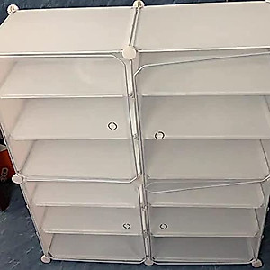 HaroldDol Shoe Rack 72 Pairs Shoe Organizer Narrow Standing, Transparent Plastic Shoe Storage Boxes with Doors, Stackable Shoe Storage Cabinet