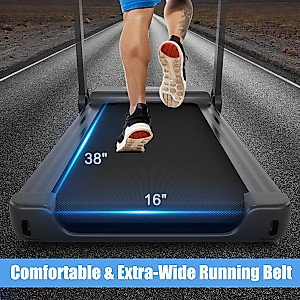 Goplus Heavy Duty Treadmill for Gym, Superfit Electric Treadmill with App Control, Large LED Digital Display, 12 Preset Programs, Walking Jogging Running Machine for Home Office