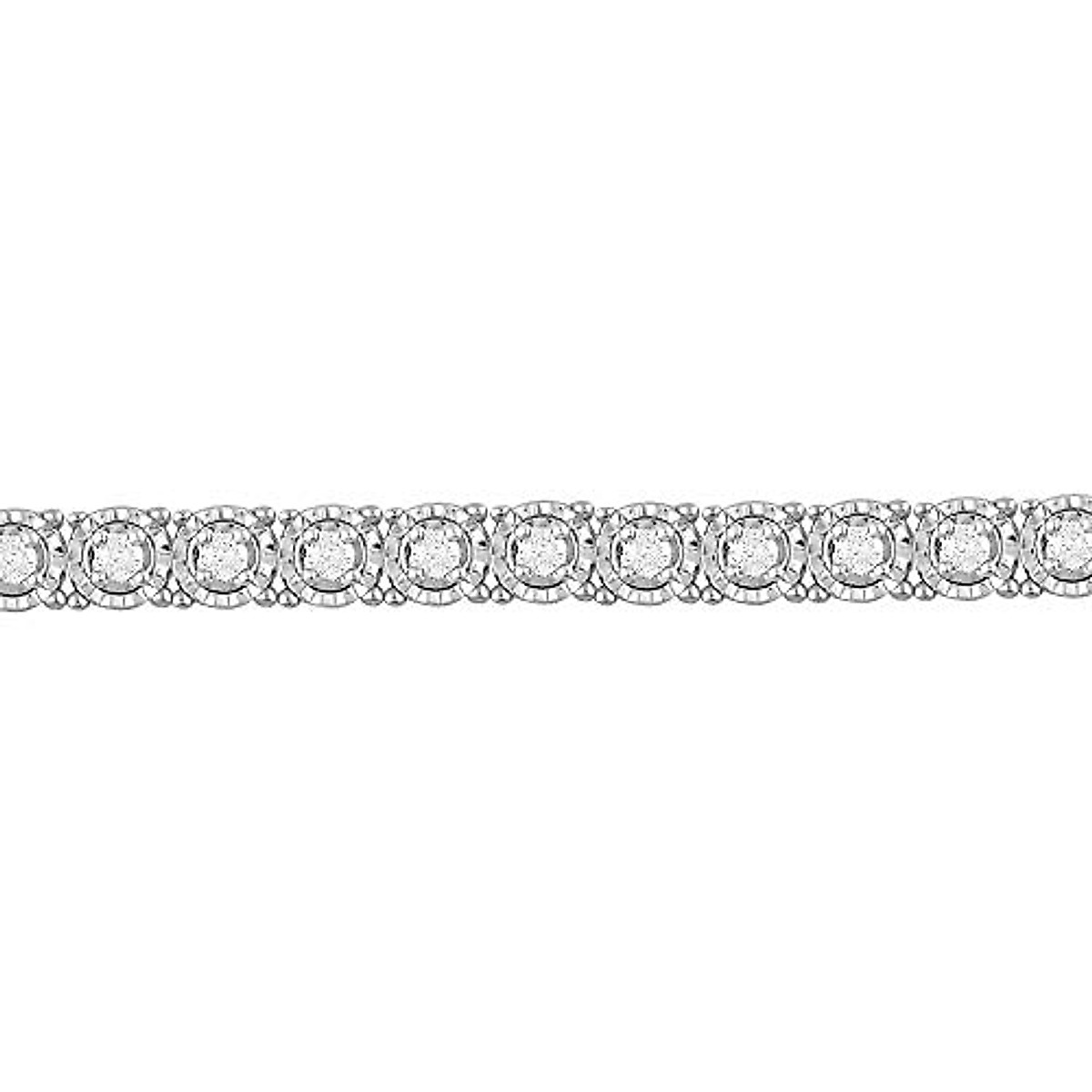 Beyond Brilliance 1.00 Carat Round Natural Diamond Tennis Bracelets for Women | Sterling Silver Bracelet | Fine Jewelry for Her | Timeless Design | Gift Box Included