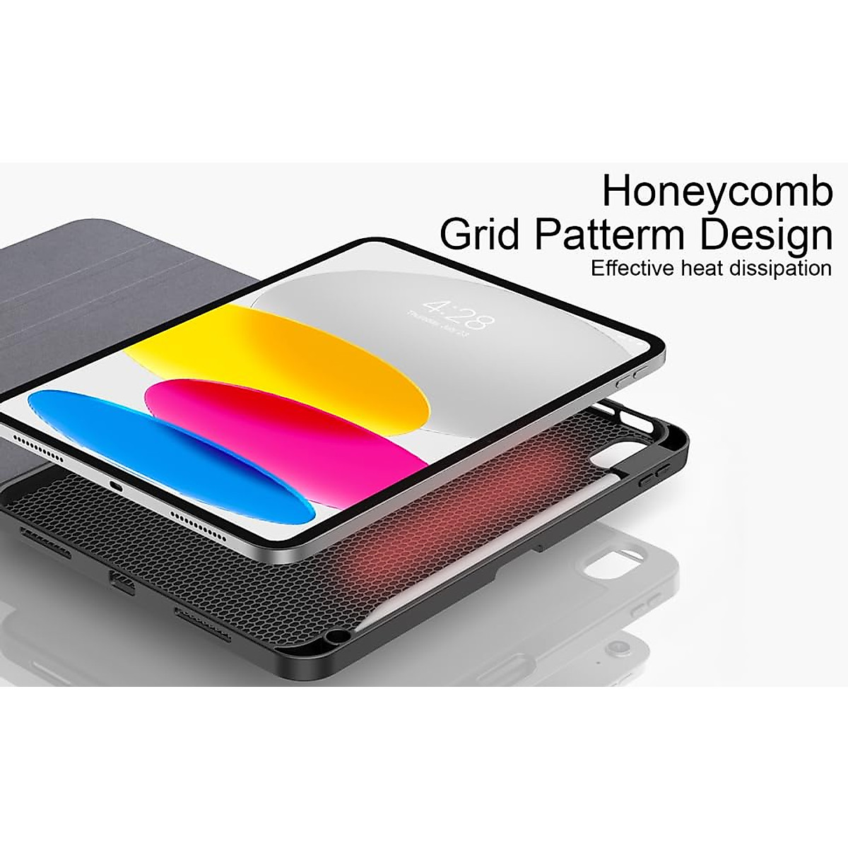 Case for iPad Air 5th / 4th Generation 10.9 Inch (2022/2020), Premium PU Leather Folding Stand Shell Soft TPU Back Cover with Pencil Holder Auto Wake/Sleep, Magic Map Vintage