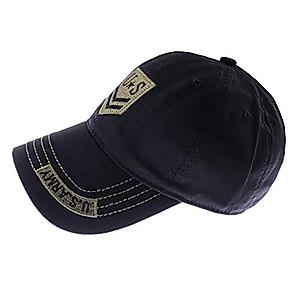Anna-Kaci Women Men US Army Veteran Military Embroidered Baseball Dad Cap, US Black, One Size