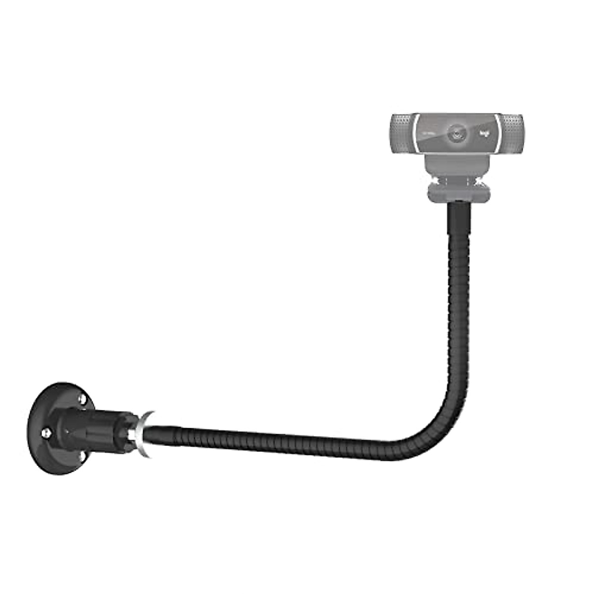 Wall Webcam Mount Arm, Ceiling Mounting Holder for Action Cameras, Articulated Arm Compatible with Gopro Hero, Logitech C920s C922X C920 C615 Brio 4K