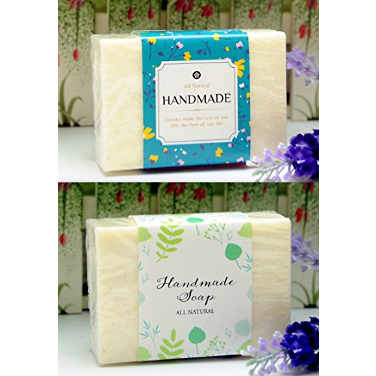 ZZYBIA Assorted Wrap Paper Tape for Homemade Soap Bar Vertical Style 50pcs