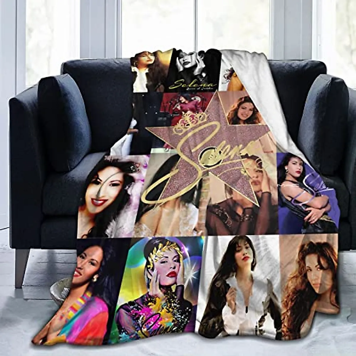 Gadimen Flannel Fleece Throw Blanket, Super Soft Lightweight Blankets for All Season, Fleece Blankets for Couch/Bed, Fuzzy Plush Blanket for Home Decorations 50x40 inches