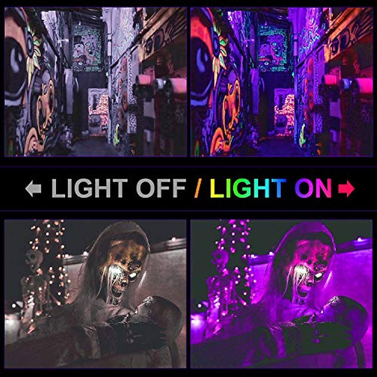 KUKUPPO 150W UV Black Lights 2 Pack for Party & Stage Effects