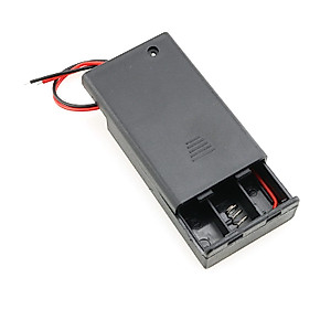 E-outstanding AAA Battery Case 4PCS 3 x 1.5V AAA Battery Case Holder,3 Slots x 1.5V AAA Battery Spring Clip Storage Box with ON/Off Switch and Wire Leads