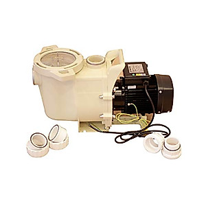 FibroPool 1.5 HP Swimming Pool Pump for In Ground Pools and Spas - 1.5 Horsepower - Designed in the USA - High Efficiency Single Speed Motor With Clear Top Lid - FP150