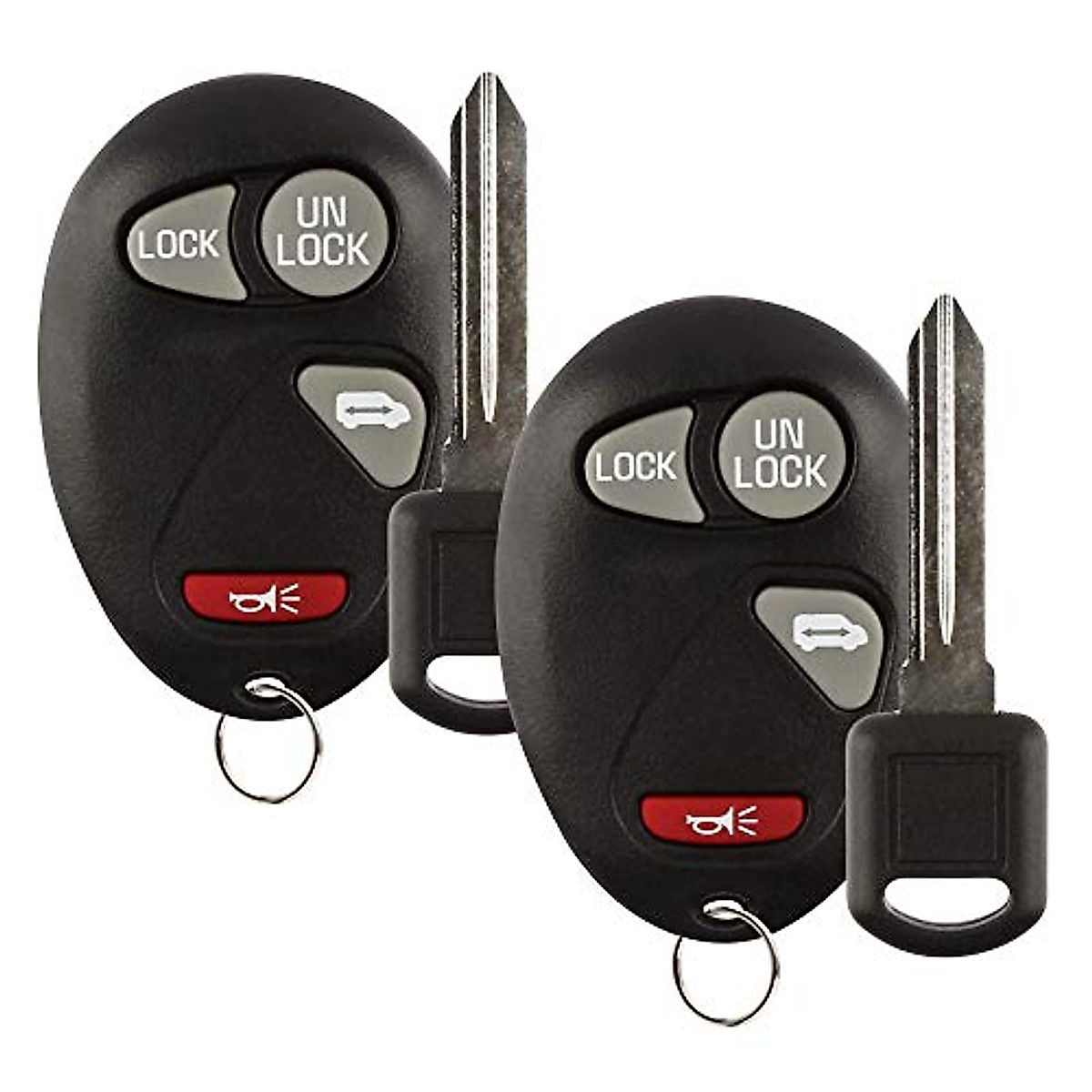 For 01-05 Chevy Venture 01-04 Olds Silhouette 01-05 Pontiac Montana Keyless Entry Remote Key Fob 1 Van Door 10335582-88 L2C0007T + Chip Key 2 PACK