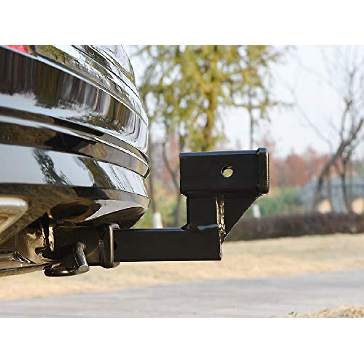 TOPTOW 64122 2-inch Receiver Trailer Hitch Extension Riser with 4.25-inch Rise/Drop, 7" & 9" Extender, 2-inch Solid Shank, 10000lbs Towing Capacity, Anti-Rattle Bolt