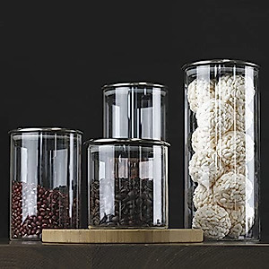 BaveL Glass Storage Jars 20 OZ/33 OZ/54 OZ,Glass Food Storage Containers Set of 3,Airtight Food Jars with stainless steel Lids, Kitchen Canisters for Serving Sugar,Candy, Cookie, Rice and Spice Jars