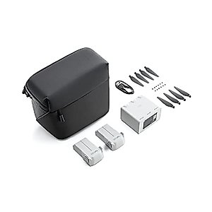 DJI Mini 3 Pro Fly More Kit, Includes Two Intelligent Flight Batteries, a Two-Way Charging Hub, Data Cable, Shoulder Bag, Spare propellers, and Screws ,Black