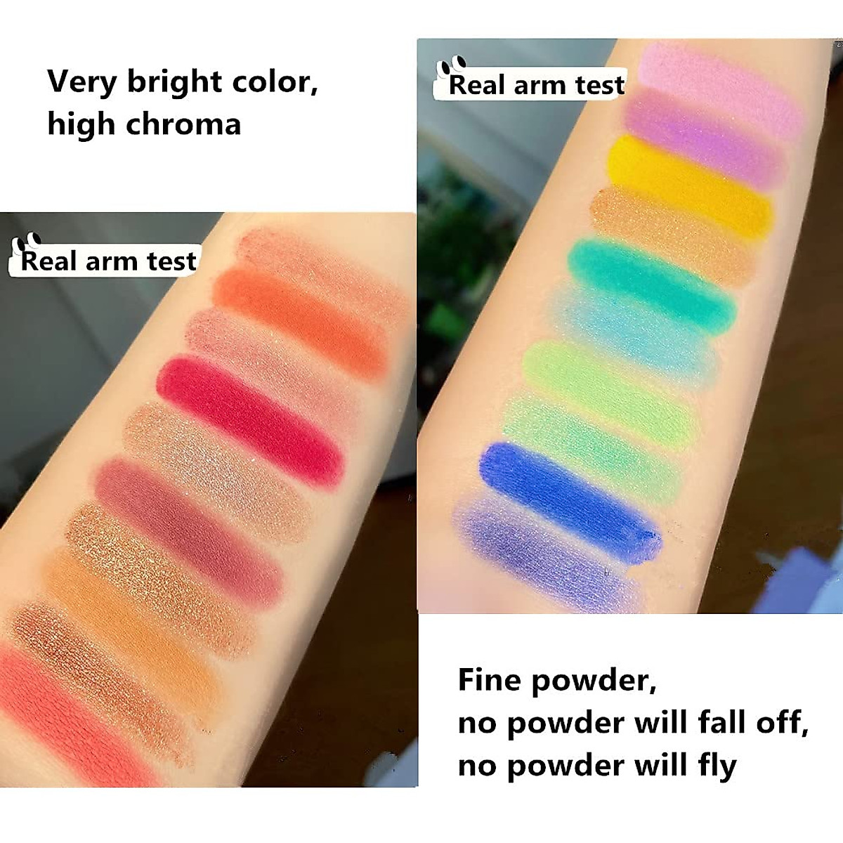 Timipoo Double color eye shadow, high pigment eye makeup palette, matte shimmer metal eye shadow powder, waterproof and durable color eye shadow (06#Dream talk purple)