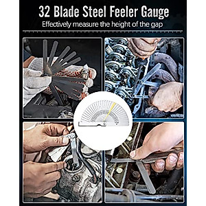 Housolution Digital Caliper, (ABS) Absolute Scale Caliper 6", IP54 Electronic Measuring Tool, Inch/MM/Fraction, Auto-Off LCD Stainless Steel Waterproof Micrometer Vernier Caliper, with Feeler Gauges