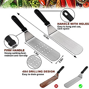 Acmind Blackstone Griddle Accessories Kit, 26 PCS Griddle Grill Tools Set for Outdoor grill and Camp Chef, Stainless Steel Flat Top Griddle Accessories Set with Spatula, Basting Cover and Carrying Bag