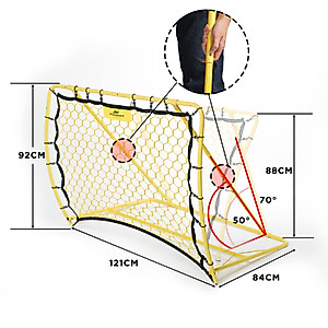 PodiuMax Portable Soccer Trainer, Rebounder Net with Adjustable Angle | Perfect for Team and Solo Training
