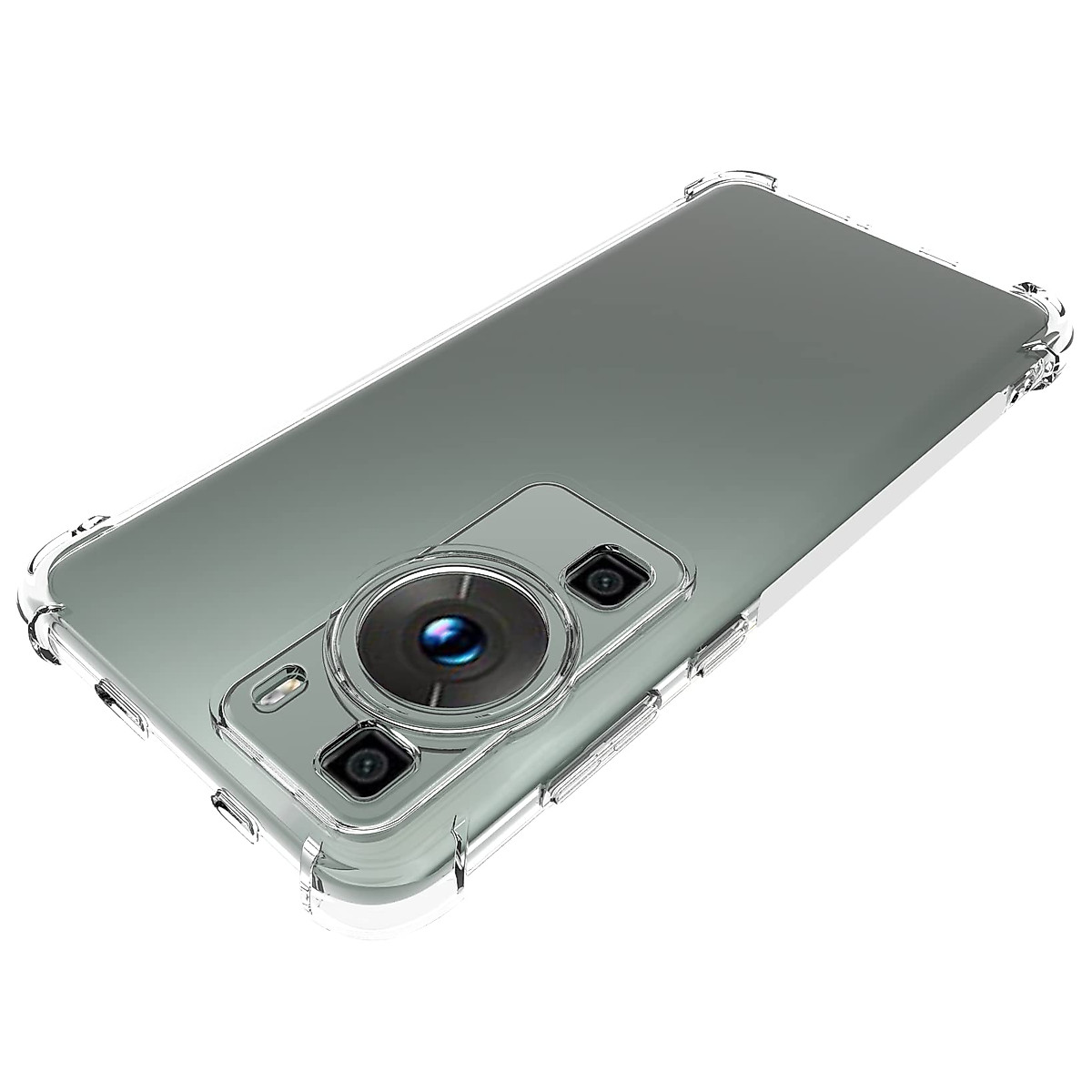 USTIYA Case for Huawei P60 Pro y Huawei P60 Clear TPU Four Corners Protective Cover Transparent Soft