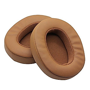 Poyatu Replacement Earpads for Skullcandy Crusher/ANC/EVO Bluetooth Wireless Hesh 3 & EVO & ANC Headphones Gray/Tan Memory Foam Ear Cushions Earbuds Ear Pads Repair Parts Brown