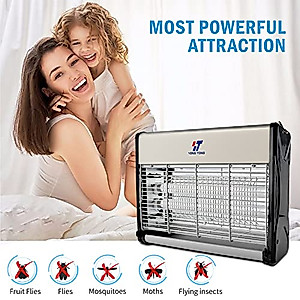 YONGTONG Set n Zap！Indoor High-Powered 3000V Electric Mosquito Killer, Pest Control Bug Zapper with 20W Light for Moth, Wasp, Fly, Mosquito Lamp for Apartment, Kitchen, Office, Restaurant