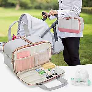Damero Wearable Breast Pump Bag Compatible with Elvie Breast Pump and Most Medela Electronic Pumps, Tote Bag for Wearable Breast Pump, Pump Parts and Ice Pack, Patent Design
