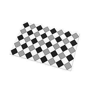 Modern Plaid Geometry Diamond Grey White Black Lattice Bathroom Rugs Non Slip Absorbent Bath Mat,Bath Rugs Soft Microfiber Memory Foam Bathroom Mat for Bathtub Shower 16x24Inch