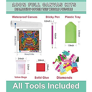 12 Pack Diamond Painting Kits for Adults,Diamond Art Birds Animals HD Canvas DIY 5D Full Drill Round Crystal Rhinestone Gem Arts Dots Diamonds Craft Paint for New Home Wall Decor - 12x12inch X12PCS