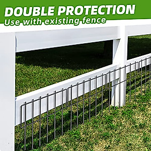 6 Pack Animal Barrier Fence,17 in(H) X 6.5 Ft(L) Decorative Garden Fence,No Dig Rustproof Metal Wire Garden Fencing Border,Flower Bed Fencing,Dog Rabbits Defence Fence,T Shape