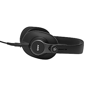 AKG Pro Audio K371 Over-Ear, Closed-Back, Foldable Studio Headphones, Black