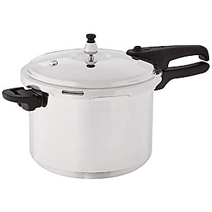 Mirro 92180A Polished Aluminum 10-PSI Pressure Cooker Cookware, 8-Quart, Silver -