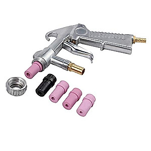 Tanice Sand Blasting Gun Sandblaster with 4pcs Ceramic Nozzles Extra Iron Nozzle Tip Set