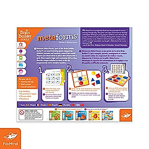 FoxMind Games: MetaForms Logic and Deductive Reasoning Puzzle Game, 80 Smart Puzzles to Work Through, 6 Levels of Complexity, Develops STEM Skills, 1+ Players, for Ages 5 and up