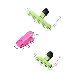 12 Pack Large Chip Bag Clips Set, Wmiwulien Assorted Sizes Food Bag Clips, Chip Clips, Plastic Heavy Seal Grip