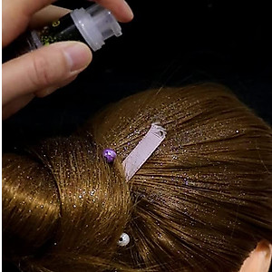 Go Ho Hair and Body Glitter Spray,Festival Glitter Dry Powder Makeup for Clothes,Gold Glitter Spray Loose Sparkle Powder,Holographic Ultra Fine Glitter,Resin Glitter for Crafts,10g