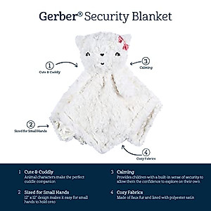 Gerber Baby Plush Lovey Security Blanket, Solid Cat, One Size
