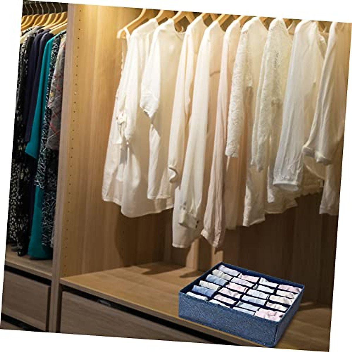 Didiseaon 2pcs Cabinet for Bra Clo Dividers Organizer Capacity Storage Bras Ties Multi-functional Large Compartments Holder Underwear Lingerie Clothes Folding Sock Drawer Supply Collapsible