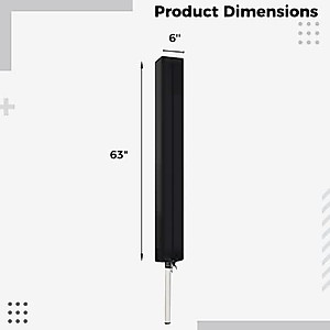 Epicover Clothes Drying Rack Cover, 210D Waterproof Protective Cover with Zipper for Outdoor Clothes Drying Rack, Drying Rack Protect, 63 x 6 x 6 inches