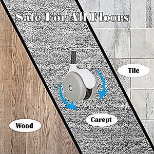 Baby Walker Wheels Replacement, Set of 4, Baby Walker Accessories, Plastic Wheels Casters, Universal Wheels (Grey), 10mm