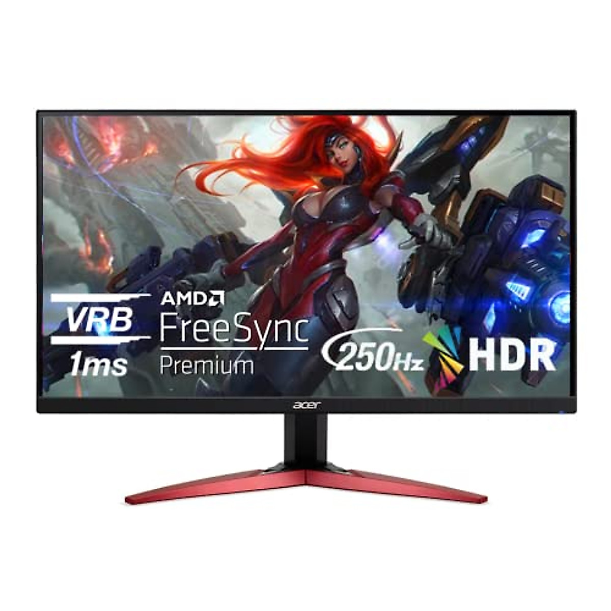 Acer Nitro 24.5" Full HD 1920 x 1080 PC Gaming Monitor | Up to 250Hz Refresh |1 x Display Port 1.2 and 2 x HDMI 2.0 Ports | KG251Q Zbiip & Intel Core i5 Core 12400F Desktop Processor 18M, 4.40 GHz