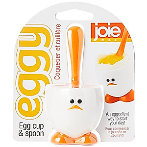 MSC International Joie Egghead Hard Boiled Egg Cup Holder with Spoon, 2-Piece Set