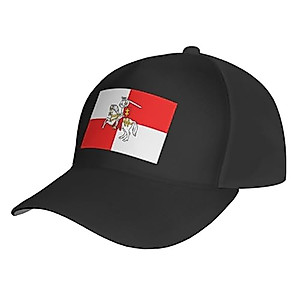 KOSPOGO Flag of Poles in Lithuania Baseball Cap Men's and Women's Baseball Hat Adjustable Casual Outdoor Breathable Caps Truck Driver Hat Dad Cap Black