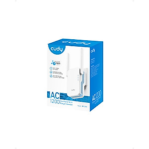 Cudy AC1200 WiFi Extender, 1.2Gbps Home Signal Booster, Dual Band 5GHz/2.4GHz, Covers up to 1500 Sq.ft and 30 Devices, AP Mode, Mesh Supported, RE1200