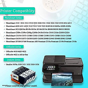HIINK Compatible Ink Cartridges Replacement for HP 564XL 564 Black Ink Cartridges(CN684WN)(Black, 4-Pack)