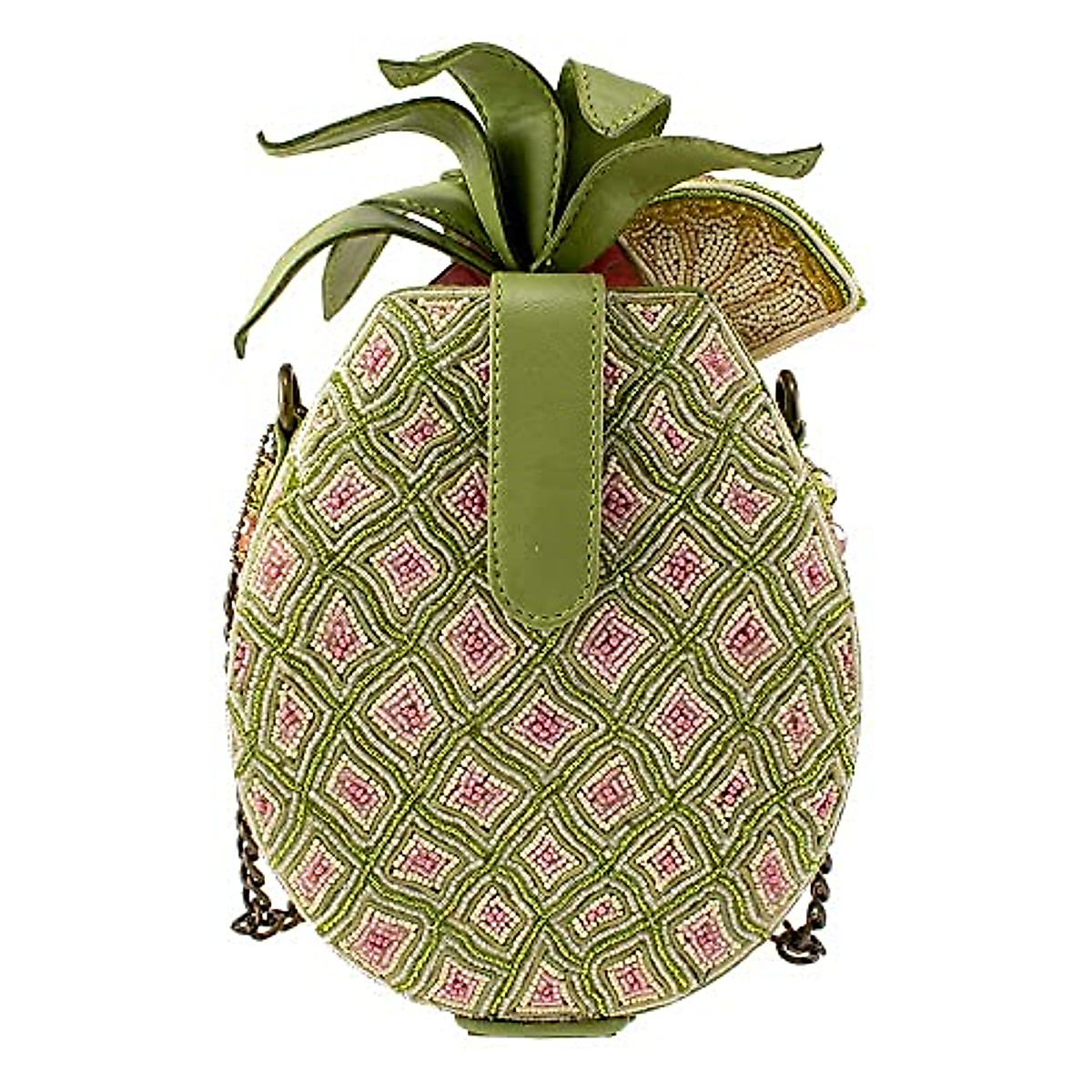 Mary Frances Pineapple Island Beaded Crossbody Novelty Handbag, Multi