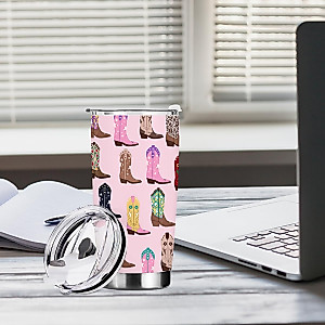 Birthday Christmas Presents Western Coffee Tumbler, 20 oz Tumblers, Insulated Coffee Mug, Stainless Steel Thermal Cup, Vacuum Travel Coffee Cup, Western Gifts for Women Country Girl, Western Stuff