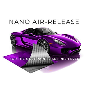 VViViD+ Ultra Gloss Candy Purple Vinyl Car Wrap Premium Paint Replacement Film Roll with Nano Air Release Technology, Stretchable Protective Cap Liner, Self Adhesive (1ft x 5ft)