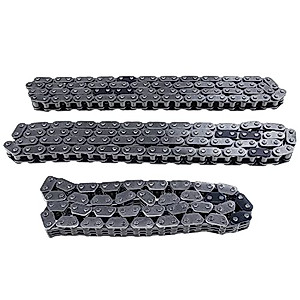 A-Premium Engine Timing Chain Kit W/Tensioner [fits SOHC, 6Cyl 3.7L] Compatible with Dodge Dakota, Durango, Nitro, Ram 1500 & Jeep Grand Cherokee, Commander, Liberty & Mitsubishi Raider & Ram Dakota