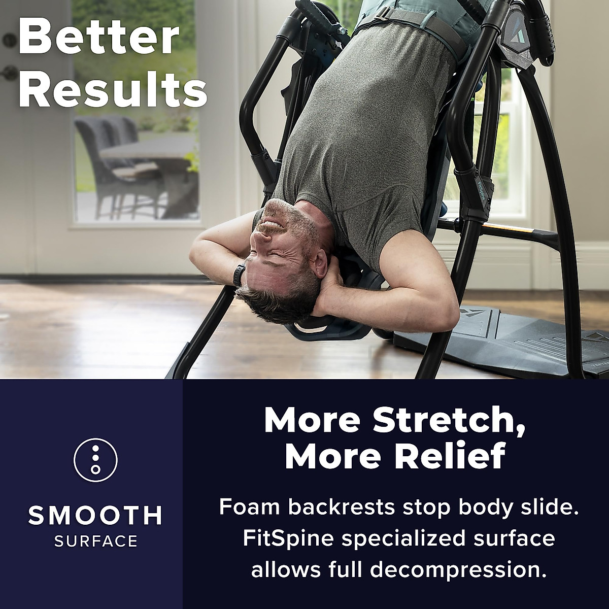 Teeter FitSpine LX9 Inversion Table, Deluxe Easy-to-Reach Ankle Lock, Back Pain Relief Kit, FDA-Registered (LX9 - Black)