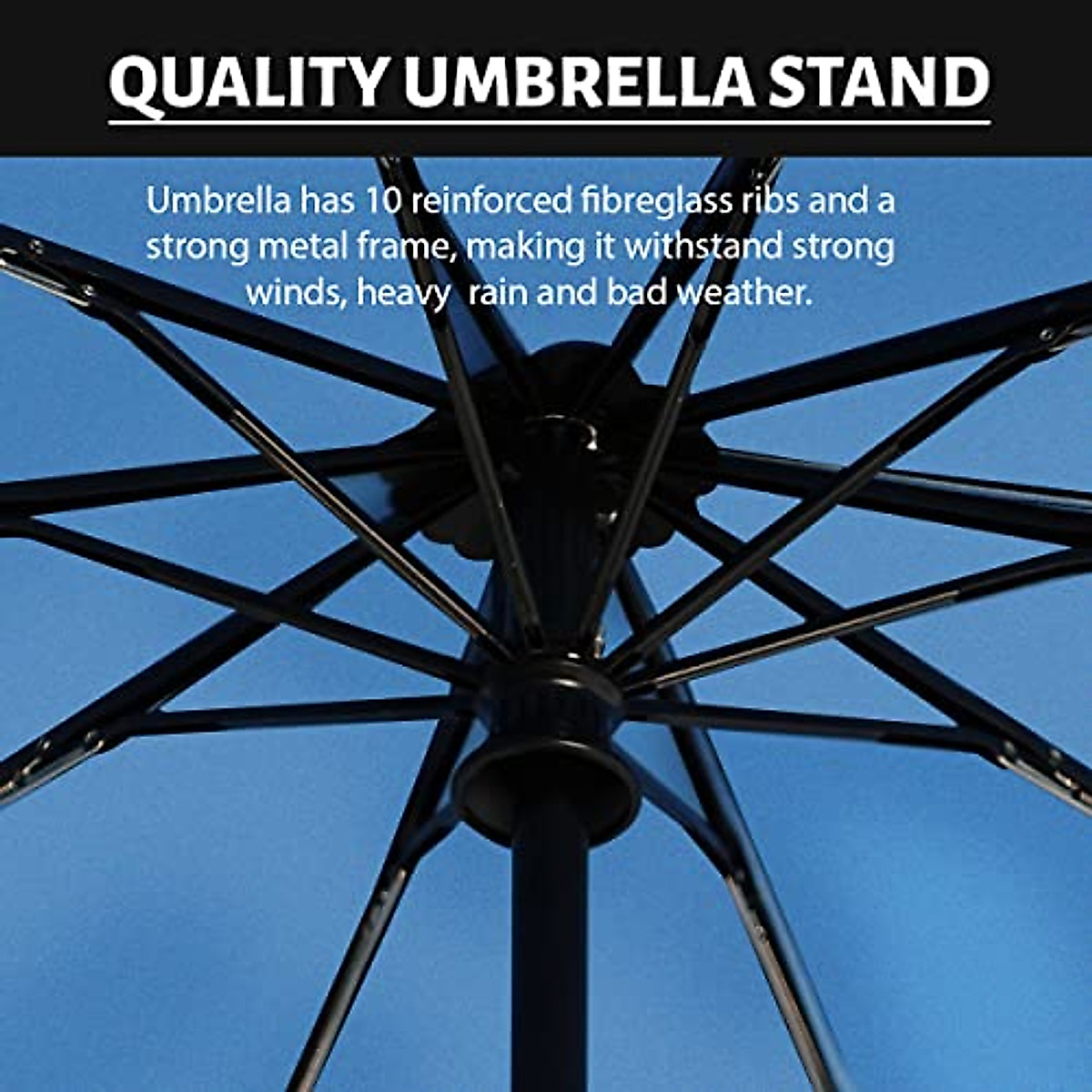 LLanxiry Umbrella Windproof Travel Umbrellas for Rain Black Folding Umbrellas 10 RIBS Automatic Strong Portable Wind Resistant Backpack Umbrella for Men and Women (High clouds)