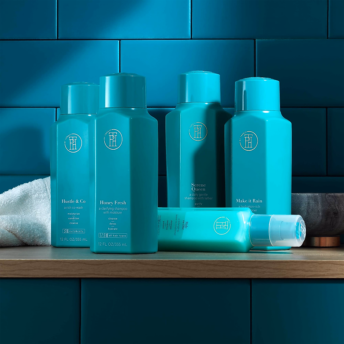 TPH BY TARAJI Hustle & Co Hydrating Co-Wash with Olive Oil, Shea Butter & Sage | Nourishing Hair Rinse, Sulfate Free Shampoo for Curly & Coily Hair | Cruelty-Free, Vegan | For Women & Men, 12 fl oz